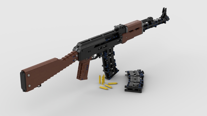 LEGO working AKM + field strip from BrickLink Studio [BrickLink]