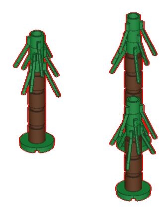 mini palm tree from BrickLink Studio [BrickLink]