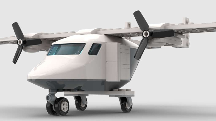 Passenger Plane w. Swinging Doors from BrickLink Studio [BrickLink]
