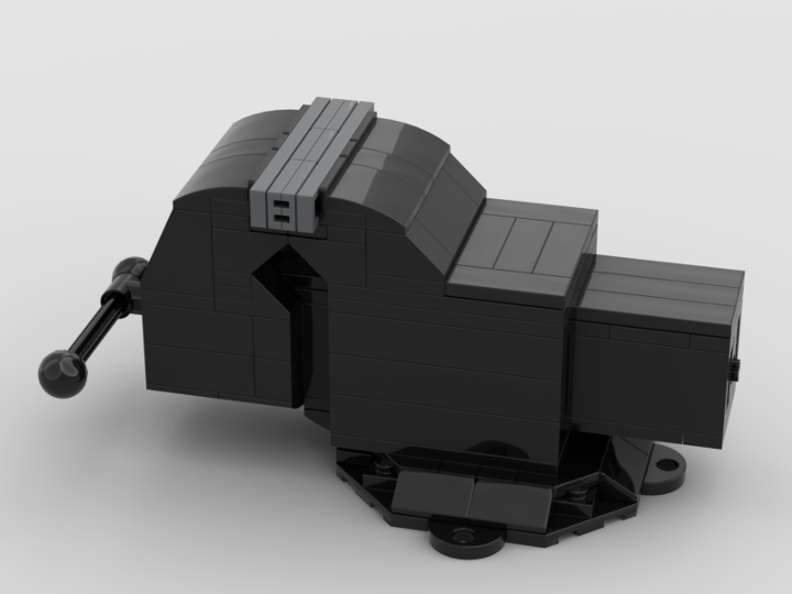 Heavy duty bench vise from BrickLink Studio [BrickLink]
