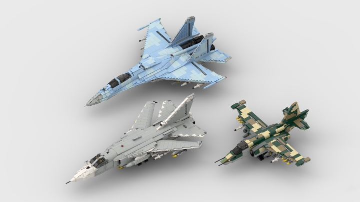 Sukhoi Su-24 | 1:34 Scale from BrickLink Studio [BrickLink]