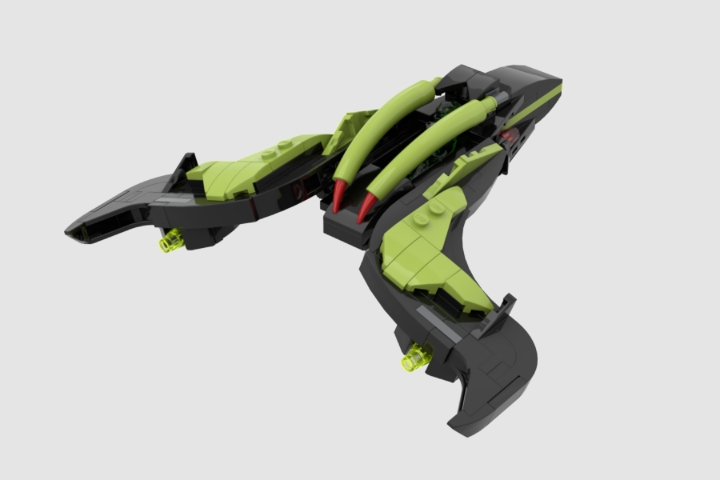 Small alien ship from BrickLink Studio [BrickLink]