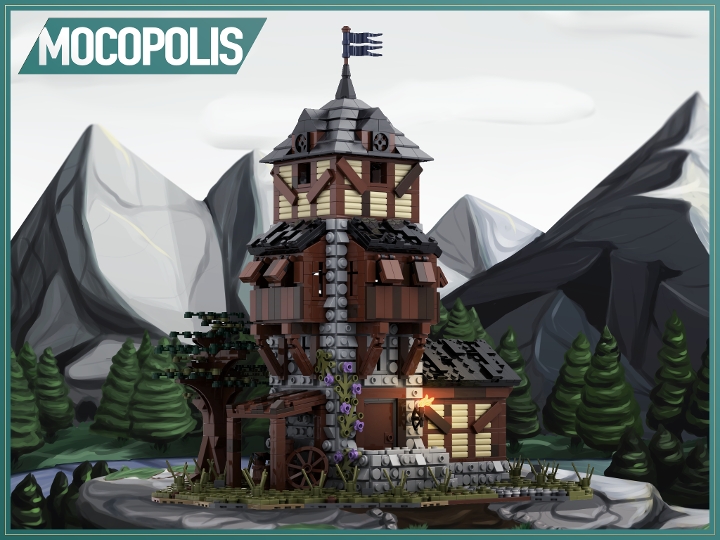 Medieval Watchtower from BrickLink Studio [BrickLink]