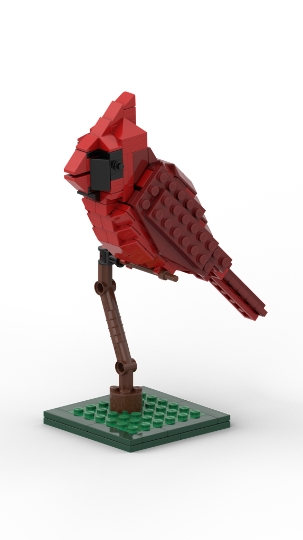 Cardinal from Birds from Bricks from BrickLink Studio [BrickLink]