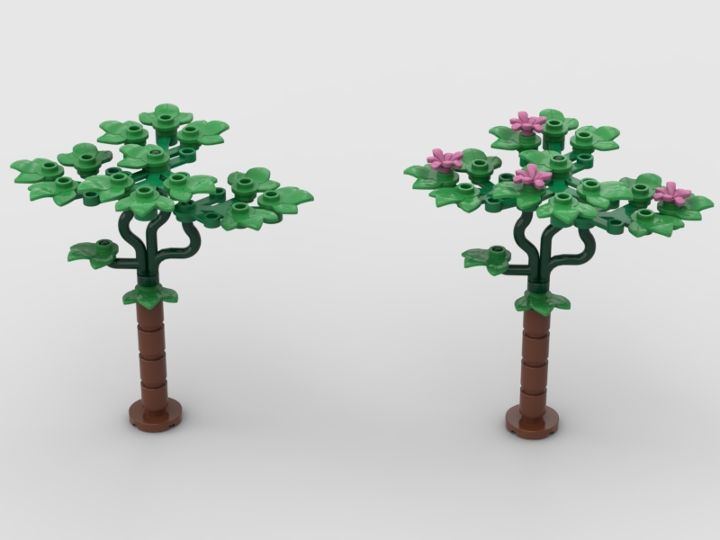 street trees reddish brown from BrickLink Studio [BrickLink]