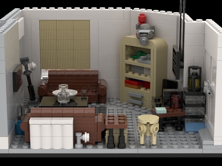 My living room at uni from BrickLink Studio [BrickLink]