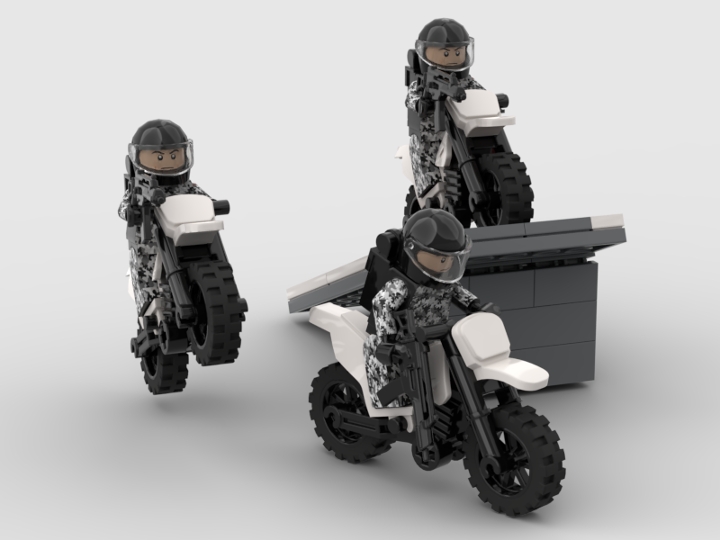 military motorized unit (snow camouflage) from BrickLink Studio [BrickLink]