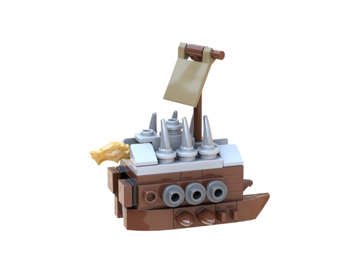 micri turtle ship (초소형 거북선) from BrickLink Studio [BrickLink]