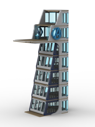 Avengers Tower - 76166 colors from BrickLink Studio [BrickLink]