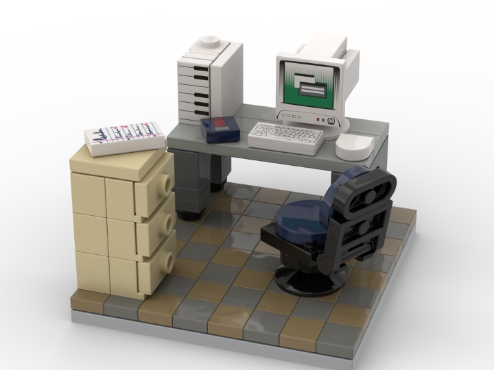 1990s Computer Workstation from BrickLink Studio [BrickLink]