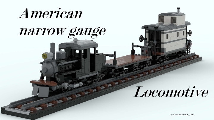 American narrow gauge Locomotive (with Display) from BrickLink Studio ...