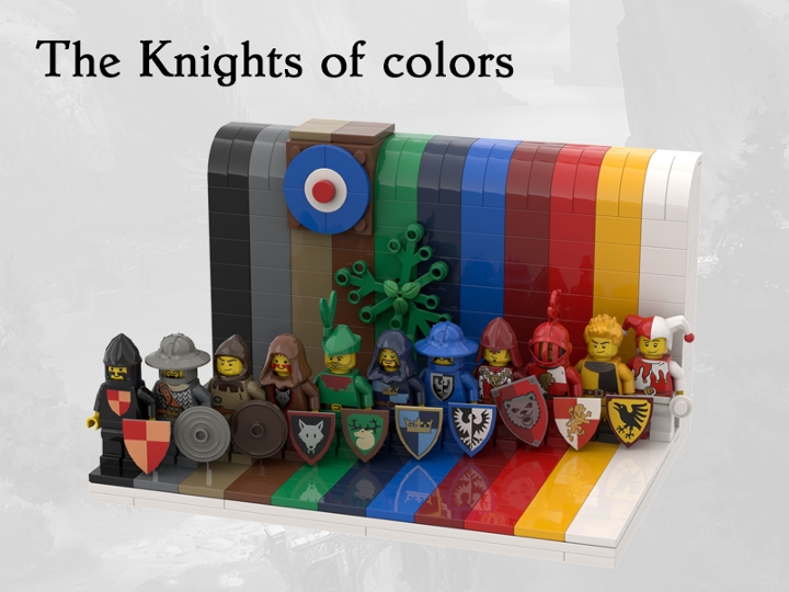 The Knights of colors from BrickLink Studio [BrickLink]