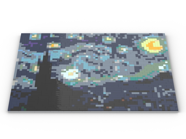 Van Gogh starry night from BrickLink Studio [BrickLink]