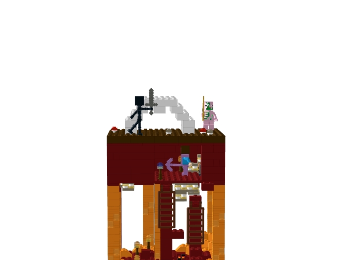 Lego Minecraft Nether from BrickLink Studio [BrickLink]