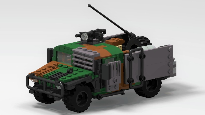 Apocalyptic Humvee from BrickLink Studio [BrickLink]