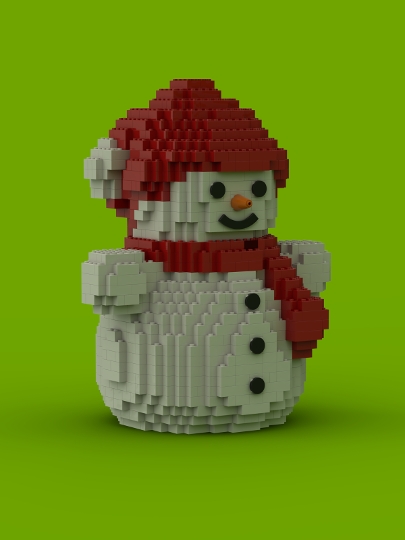 Cute Snowman from BrickLink Studio [BrickLink]