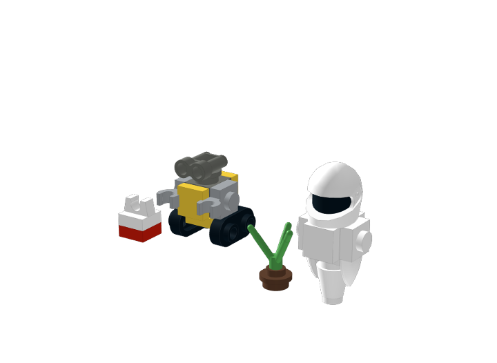 Wall-e and Eve from BrickLink Studio [BrickLink]