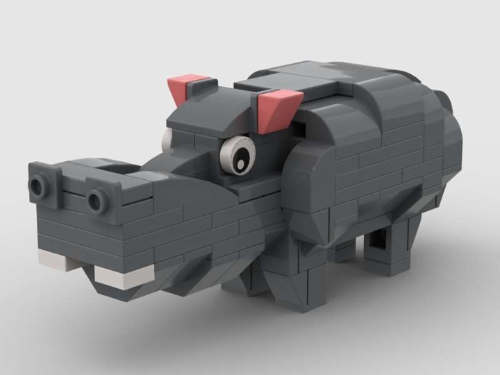 hippo puppy from BrickLink Studio [BrickLink]