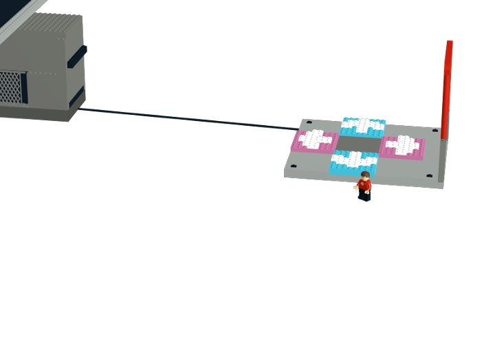 DDR pad+screen and PC tower from BrickLink Studio [BrickLink]