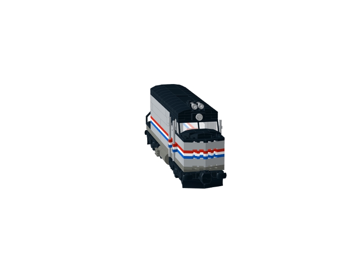 amtrak engine EMD F40PH from BrickLink Studio [BrickLink]