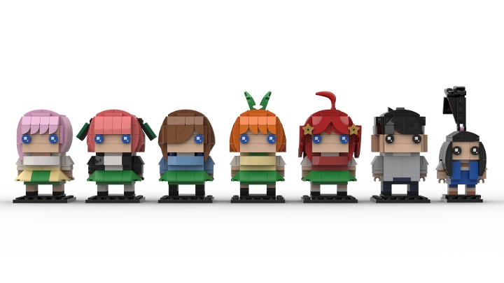 The Quintessential Quintuplets from BrickLink Studio [BrickLink]