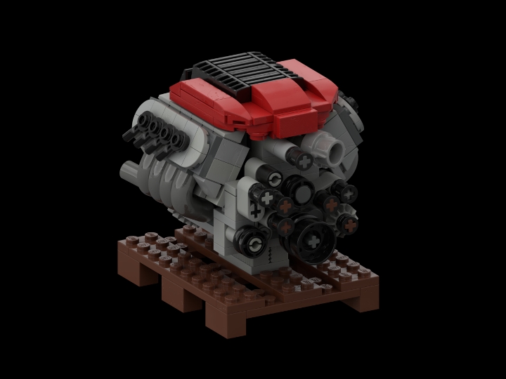 Supercharged V8 from BrickLink Studio [BrickLink]