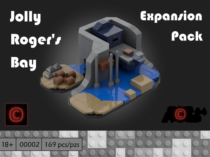 Miniature Jolly Roger Bay from BrickLink Studio [BrickLink]