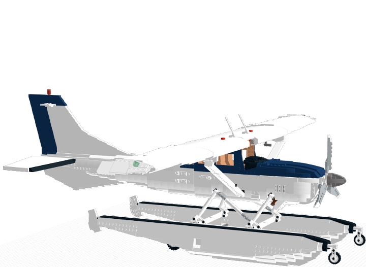 awsome plane (Cessna 206 Amphibian) from BrickLink Studio [BrickLink]