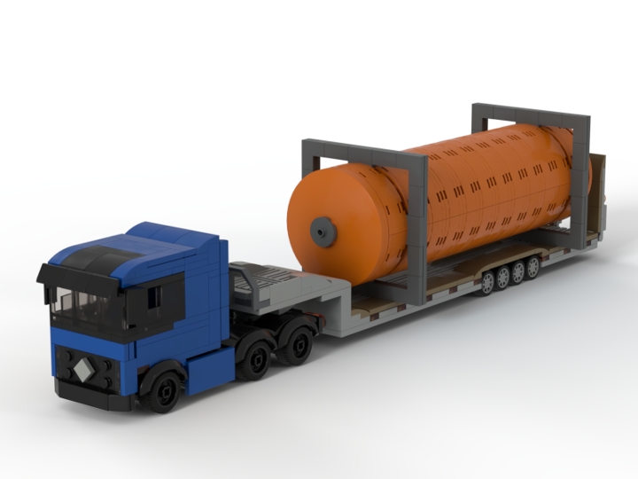 City Lorry with Heavy Load Trailer from BrickLink Studio [BrickLink]