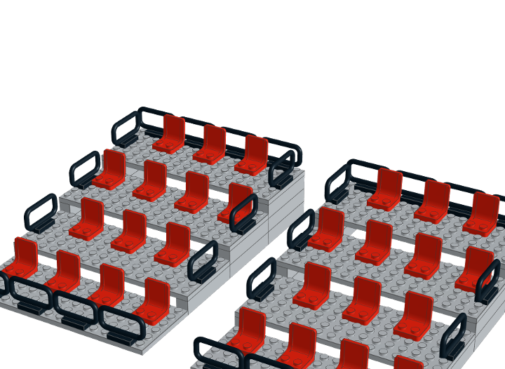 Grandstand Red Seats from BrickLink Studio [BrickLink]