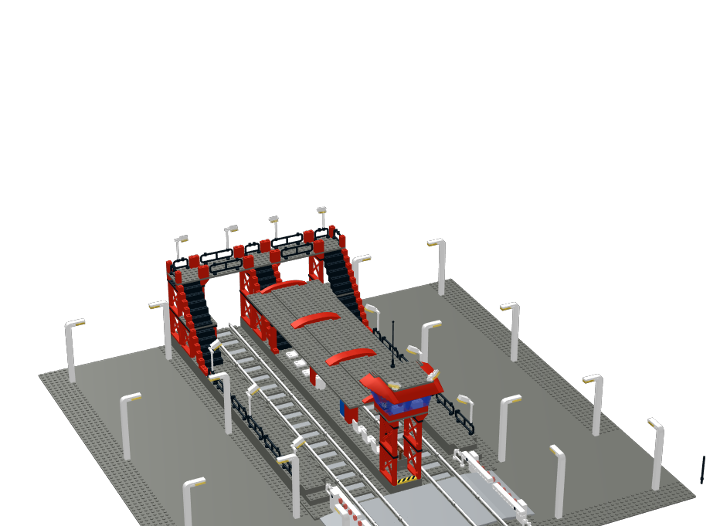 Level Crossing and Station from BrickLink Studio [BrickLink]