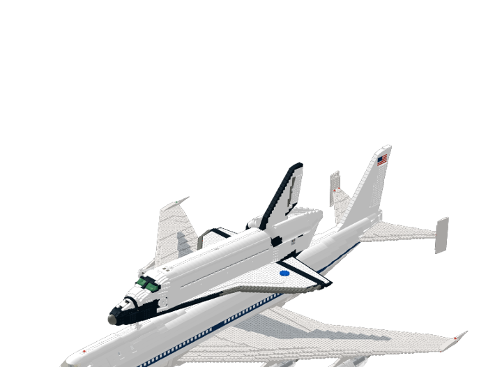 Shuttle Orbiter In Transit from BrickLink Studio [BrickLink]