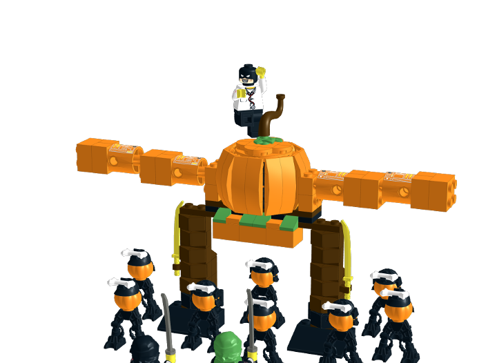 Pumpkin Mech VS Ninja from BrickLink Studio [BrickLink]
