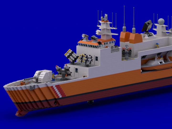 Coast Guard frigate from BrickLink Studio [BrickLink]