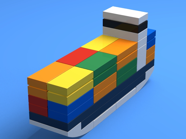 Mini Cargo Ship from BrickLink Studio [BrickLink]