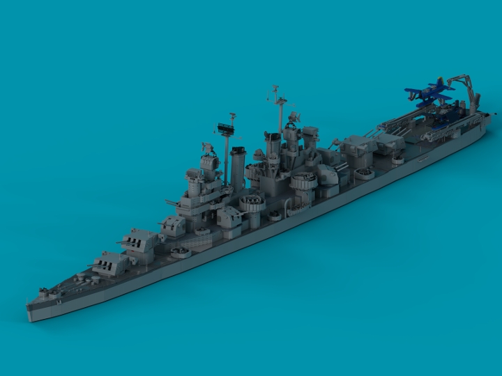 Cleveland Class light cruiser from BrickLink Studio [BrickLink]