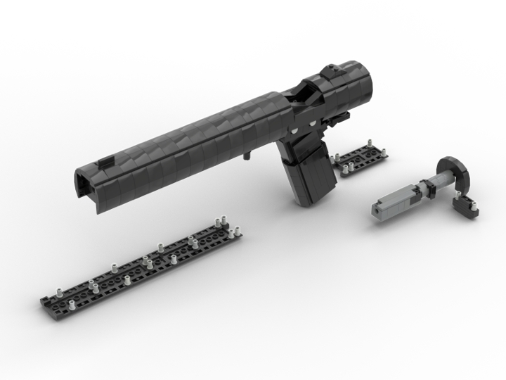 Welrod bolt action pistol from BrickLink Studio [BrickLink]