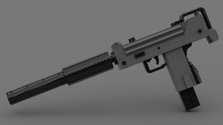 MAC-10 + Suppressor from BrickLink Studio [BrickLink]