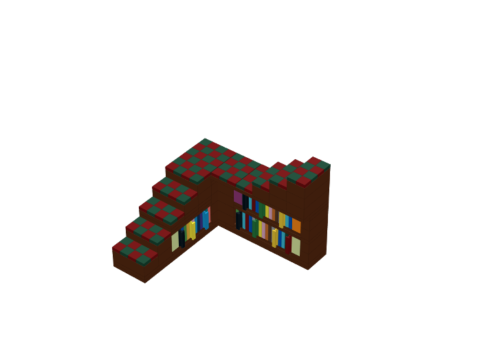 bookcase stair from BrickLink Studio [BrickLink]