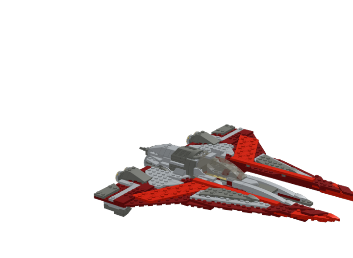 LEGO Red Mandalorian Starfighter 75316 from BrickLink Studio [BrickLink]