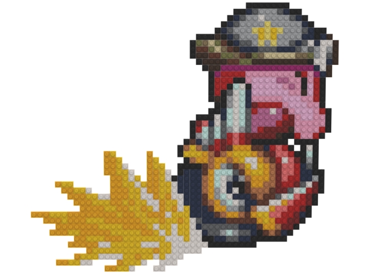 Wheelie rider Kirby from BrickLink Studio [BrickLink]