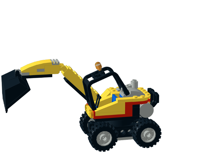 Lego city Wheeled excavator from BrickLink Studio [BrickLink]