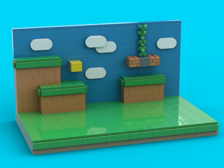 Lego Mario Display from BrickLink Studio [BrickLink]