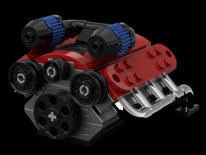 V8 engine from BrickLink Studio [BrickLink]