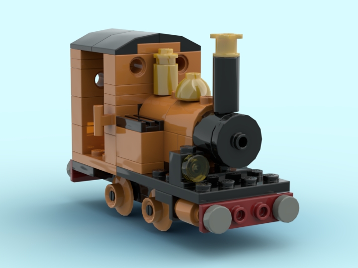 Yellow Narrow Gauge Locomotive from BrickLink Studio [BrickLink]