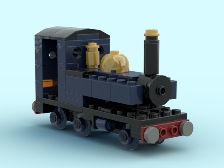 Blue Narrow Gauge Locomotive from BrickLink Studio [BrickLink]