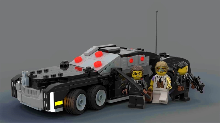 futuristic VIP 6x6 armored car from BrickLink Studio [BrickLink]