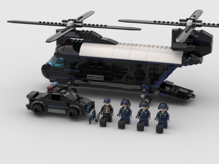 Military two bladed helicopter from BrickLink Studio [BrickLink]