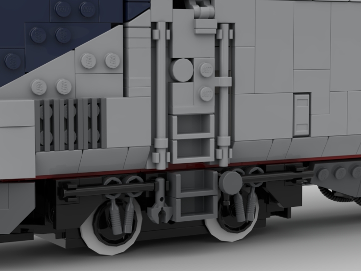 Mini Lego Train Amtrak Walthers 85' Budd Small Window Coach Ready