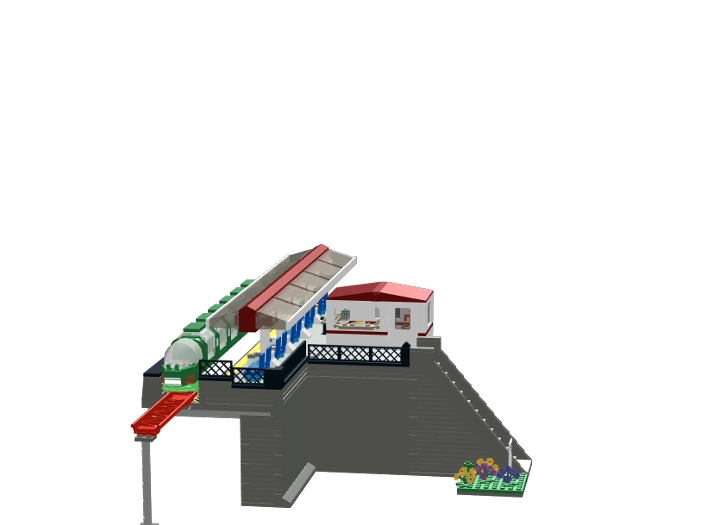 Train station from BrickLink Studio [BrickLink]